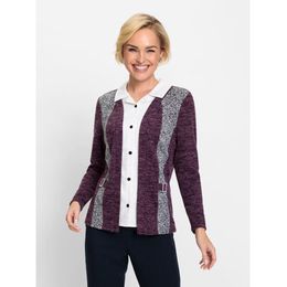 WITT WEIDEN 2-in-1-Shirt in aubergine-meliert | Gr.: 44