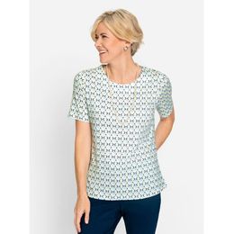 WITT WEIDEN Shirt in mint-pistazie-bedruckt | Gr.: 38