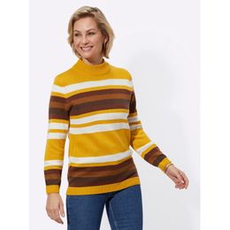 WITT WEIDEN Pullover in ocker-rotbraun-geringelt | Gr.: 40
