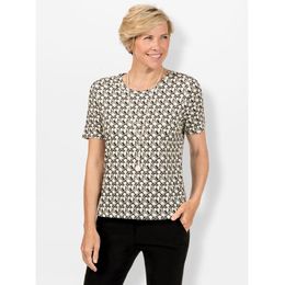 WITT WEIDEN Shirt in pistazie-marine-bedruckt | Gr.: 48