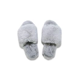 flip*flop Flip Flop Hausschuh "slide*fur 2" in grau | Gr.: 36