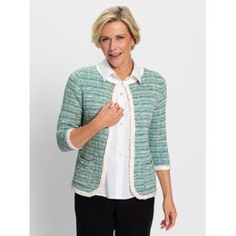 WITT WEIDEN Strickjacke in mint-ecru-gemustert | Gr.: 50