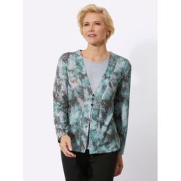 WITT WEIDEN 2-in-1-Langarmshirt in salbei-steingrau-bedruckt | Gr.: 38