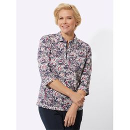 WITT WEIDEN Poloshirt in marine-erika-bedruckt | Gr.: 42