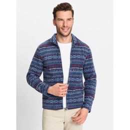 WITT WEIDEN Fleecejacke in jeansblau-gemustert | Gr.: 52/54