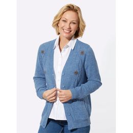 WITT WEIDEN Strickjacke in mittelblau-meliert | Gr.: 40