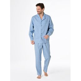 WITT WEIDEN Pyjama in hellblau-gemustert | Gr.: 44-46