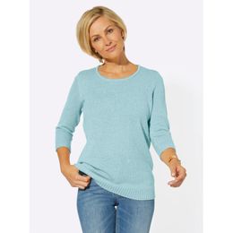 WITT WEIDEN Boucl&eacute;-Pullover in aquamarin | Gr.: 48