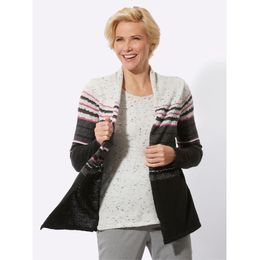 WITT WEIDEN 2-in-1-Pullover in anthrazit-erika-geringelt | Gr.: 38