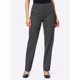 WITT WEIDEN Jersey-Hose in schwarz-wei&szlig;-kariert | Gr.: 54