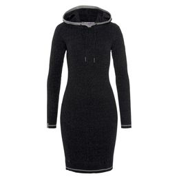 Kangaroos Strickkleid in schwarz-anthrazit | Gr.: 42