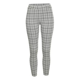 Lascana Leggings in grau mit schwarzem Karodesign | Gr.: 36-38