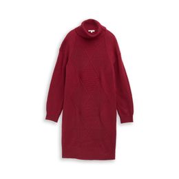 Tom Tailor Damen Loose Fit Strickkleid, rot, Meliert, Gr. 36