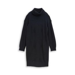Tom Tailor Damen Loose Fit Strickkleid, blau, Uni, Gr. 36