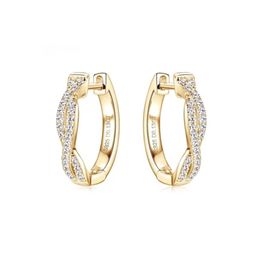 Rougemont Jewellery Earrings 'Funkelnde Moissanit Creolen Ohrringe' female Gold size One Size