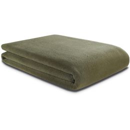 Biederlack Wohndecke »Wool Feel im Pelz-Look« mit gektteltem Zierstich mossy Obermaterial: 58% Baumwolle, 35% Polyacryl, 7% Polyester B/L: 150 cm x...