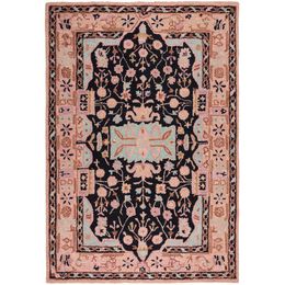 FLAIR RUGS Wollteppich &raquo;Blossom 3D Effekt&laquo; rechteckig 5 mm H&ouml;he Wolle, Teppich, Wohnzimmer, Schlafzimmer, Esszimmer rosa Wolle