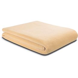 Biederlack Wohndecke »Wool Feel im Pelz-Look« mit gektteltem Zierstich camel Obermaterial: 58% Baumwolle, 35% Polyacryl, 7% Polyester B/L: 150 cm x...