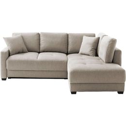 MR. COUCH Ecksofa »Pierre, L-Form mit BoxSpring« Mit Boxpring-Taschenfederkern Novaclean Senseo 6 taupe