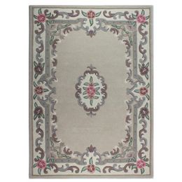 FLAIR RUGS Wollteppich »Aubusson« rechteckig 10 mm Höhe Wolle, Teppich, Wohnzimmer, Schlafzimmer, Esszimmer natur Obermaterial: 100% Wolle B : 75...