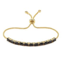 Firetti Armband »Schmuck, Geschenk, Silberarmband gelbgoldfarben vergoldet« mit Zirkonia (synth.) gelbgoldfarben-schwarz-kristallweiß +...