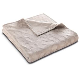 Biederlack Wohndecke »Feel mit schöner Hoch-Tief-Struktur« Made in Germany grau Obermaterial: 58% Baumwolle, 35% Polyacryl, 7% Polyester B/L: 150...
