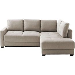 MR. COUCH Ecksofa »Pierre, L-Form mit Taschenfederkern« mit DuraSpring-Taschenfederkern bis 140 kg belastbar Novaclean Senseo 6 taupe