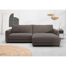 Home Affaire Ecksofa »Ecksofa Jiro, L-Form, große Sitztiefe, Breite 265 cm« lose Sitz- & Rückenkissen, weicher Polsteraufbau, komfortabel & modern...