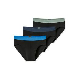 Schiesser Rioslip »95/5 Multipacks« 3er Pack, mit sportlichem Logo-Webgummibund 921-schwarz-blue/blau/grün 8 8 Herren-Slip von Schiesser