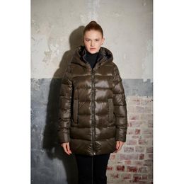 Haily's HAILY’S Steppjacke »LS N JK La44ra« mit Kapuze mocha XXL XXL Steppjacke von HaILY’S mit leichtem Glanz