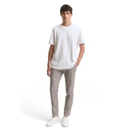 Tom Tailor T-Shirt mit Pique Struktur white S S Rundhalsshirt von Tom Tailor