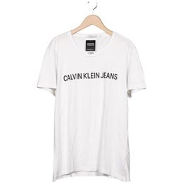 Calvin Klein Jeans T-Shirt Herren Gr&ouml;&szlig;e XL Second Hand wei&szlig;