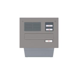 Renz Mauerdurchwurf Briefkasten in RAL 30 cm Breite mit Sprechsieb (26,5 - 41 cm Tiefe) Stahl - aufklappbar