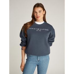 Tommy Hilfiger Damen Sweatshirt &raquo;MDRN REG CORP LOGO C-NK SWTSHRT&laquo;, mit Logoschriftzug blau XS (34)