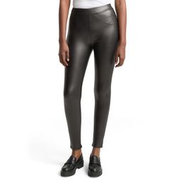 Tom Tailor Denim Leggings in Lederoptik Deep Black M (38) - N-Gr N-Gr M (38) Hochgeschnittene Leggings von Tom Tailor Denim
