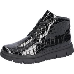 Waldläufer WALDLÄUFER Schnürstiefelette »H-PINA« Schnürboots, High Top Sneaker, in Lack-Kroko-Optik, Komfortweite H schwarz 4,5 (37,5) 4,5 (37,5)...