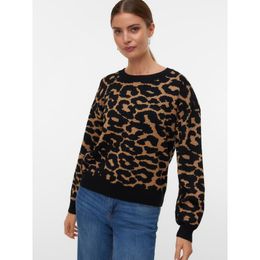V&eacute;ro Moda Vero Moda Damen Strickpullover &raquo;VMSILJEANIMAL LS O-NCK PULLOVER GA NOOS&laquo; XL