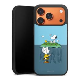 DeinDesign iPhone 17 Pro Max Handy Premium Silikon H&uuml;lle Handyh&uuml;lle schwarz Case Peanuts Children Snoopy Silikon Premium Case