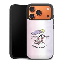 DeinDesign iPhone 17 Pro Max Handy Premium Silikon H&uuml;lle Handyh&uuml;lle schwarz Case Snoopy Official Licensed Product Peanuts Silikon Premium Case