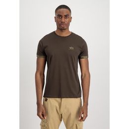 Alpha Industries T-Shirt »Roll-Up Sleeve T-Shirt« dark olive camo S S Umgeschlagene Ärmel