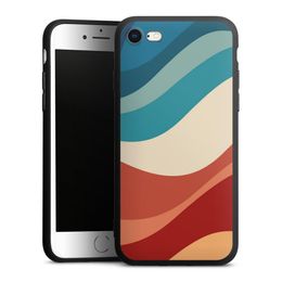 DeinDesign iPhone SE (2020) Handy Premium Silikon H&uuml;lle Handyh&uuml;lle schwarz Case Colour Wave Ombre Silikon Premium Case