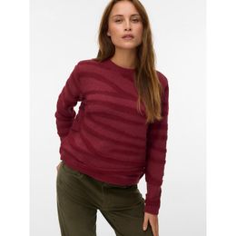 Véro Moda VERO MODA Strickpullover »VMMALOU LS O-NECK PULLOVER BOO« Syrah S S Pullover von Vero Moda