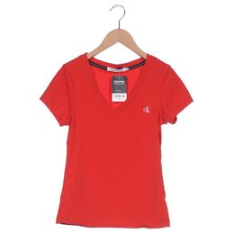 Calvin Klein Jeans T-Shirt Damen Gr&ouml;&szlig;e XS Second Hand rot