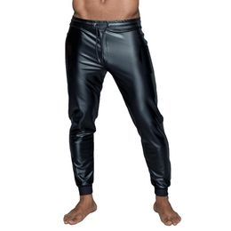 Noir Handmade Pants 'Wetlook-Treggings H063' male Black size 54