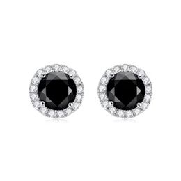 Rougemont Jewellery Earrings 'Moissanit Ohrstecker Black Magic' female Silver size One Size