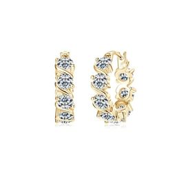 Rougemont Jewellery Earrings 'Luxuri&ouml;se Moissanit' female Gold size One Size
