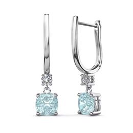 Rougemont Jewellery Earrings 'Elegante Creolen Ohrringe Topas' female Silver size One Size