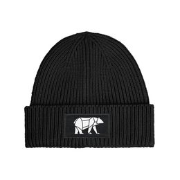 Neverless Beanie 'B&auml;r Lineart Polygon' male Black size Onesize
