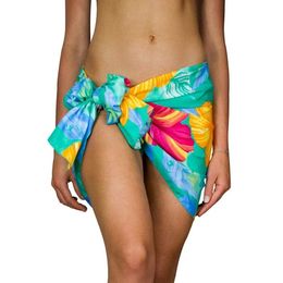 King Kameha Beach Towel 'Big Flower' female Blue size 60 x 180 cm