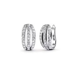 Rougemont Jewellery Earrings 'Funkelnde Kristall Creolen Ohrringe' female Silver size One Size
